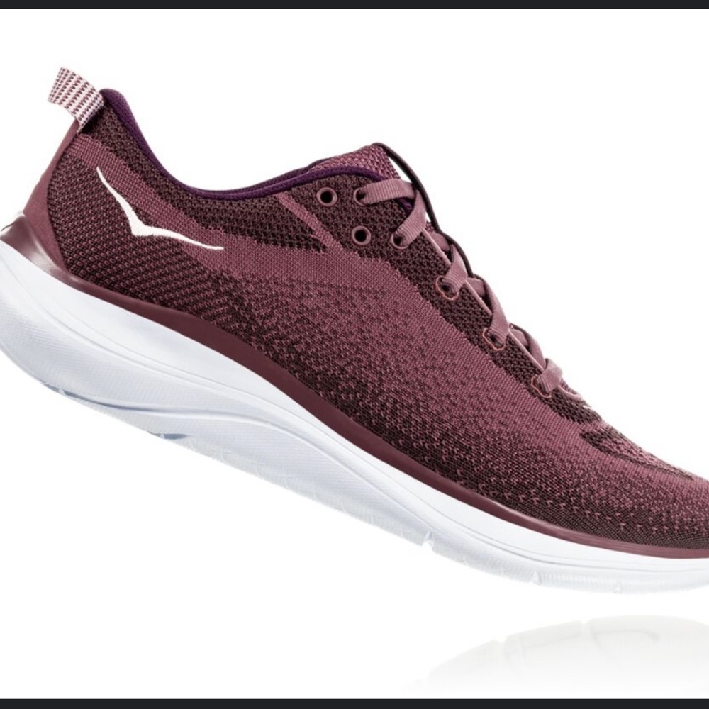 Hoka One One Hupana Flow Wool Burgundy Hoka Sneakers … - Gem